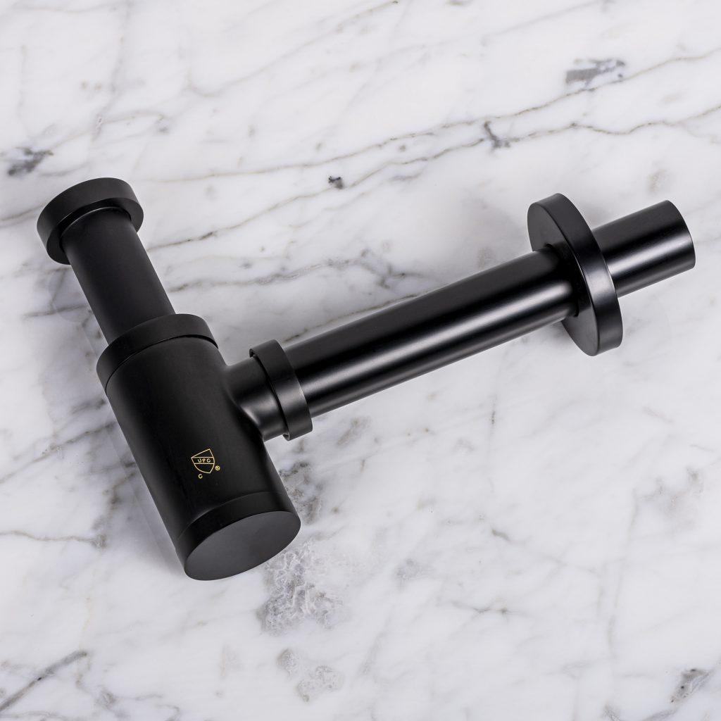 Kirk Matte Black P-Trap for Bathroom Sink - Ikou Inc.