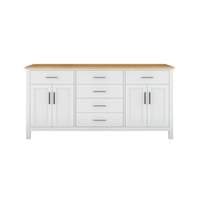 KA 72 inch Solid Wood Buffet Cabinet - Ikou Inc.